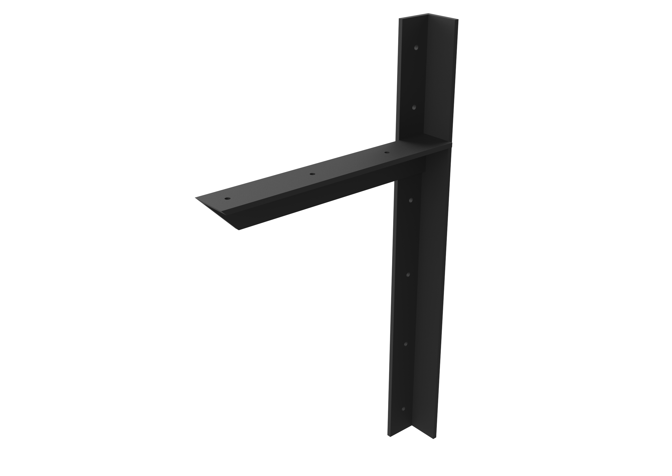 HD Hidden Floating Vanity Bracket - Iron Supports