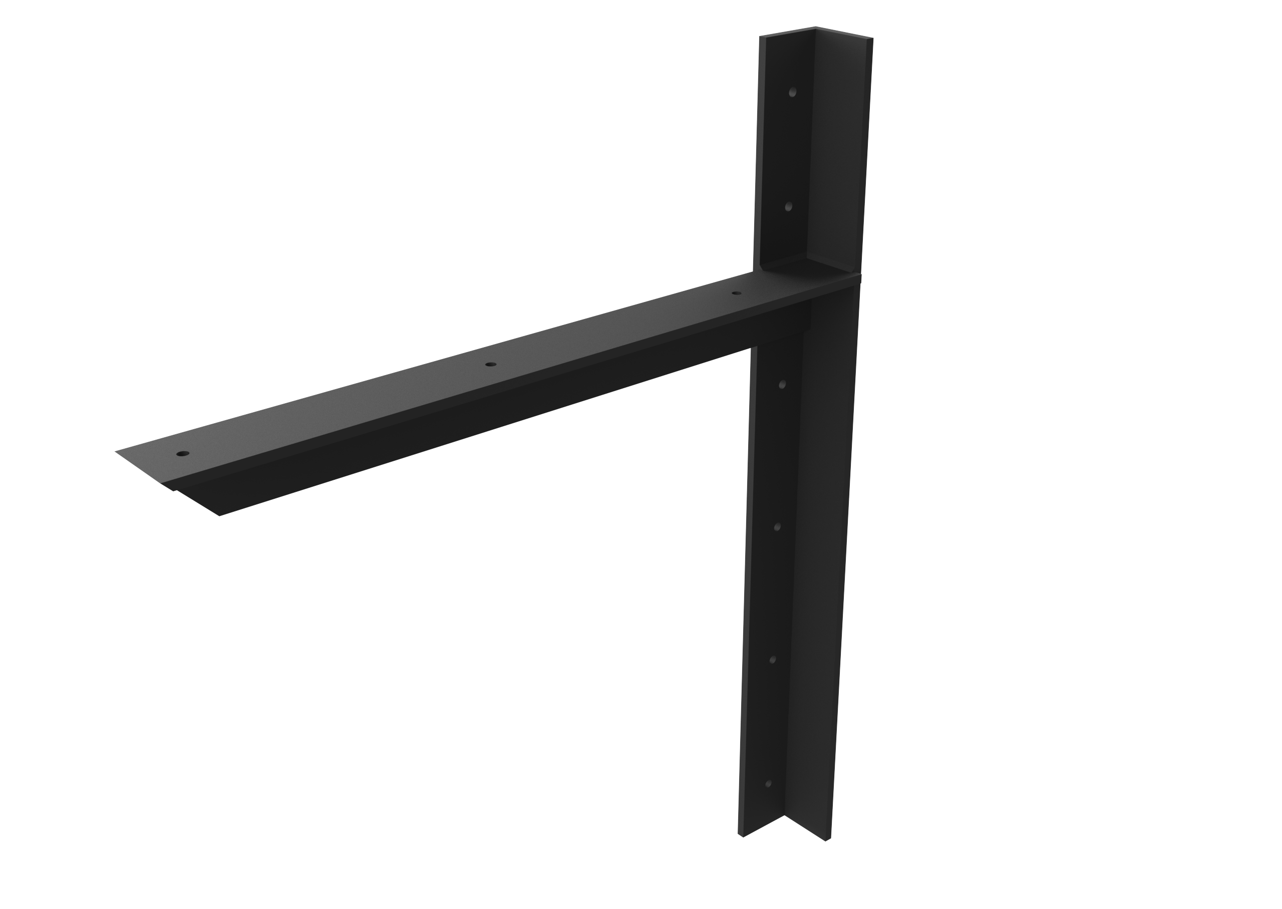 HD Hidden Floating Vanity Bracket - Iron Supports