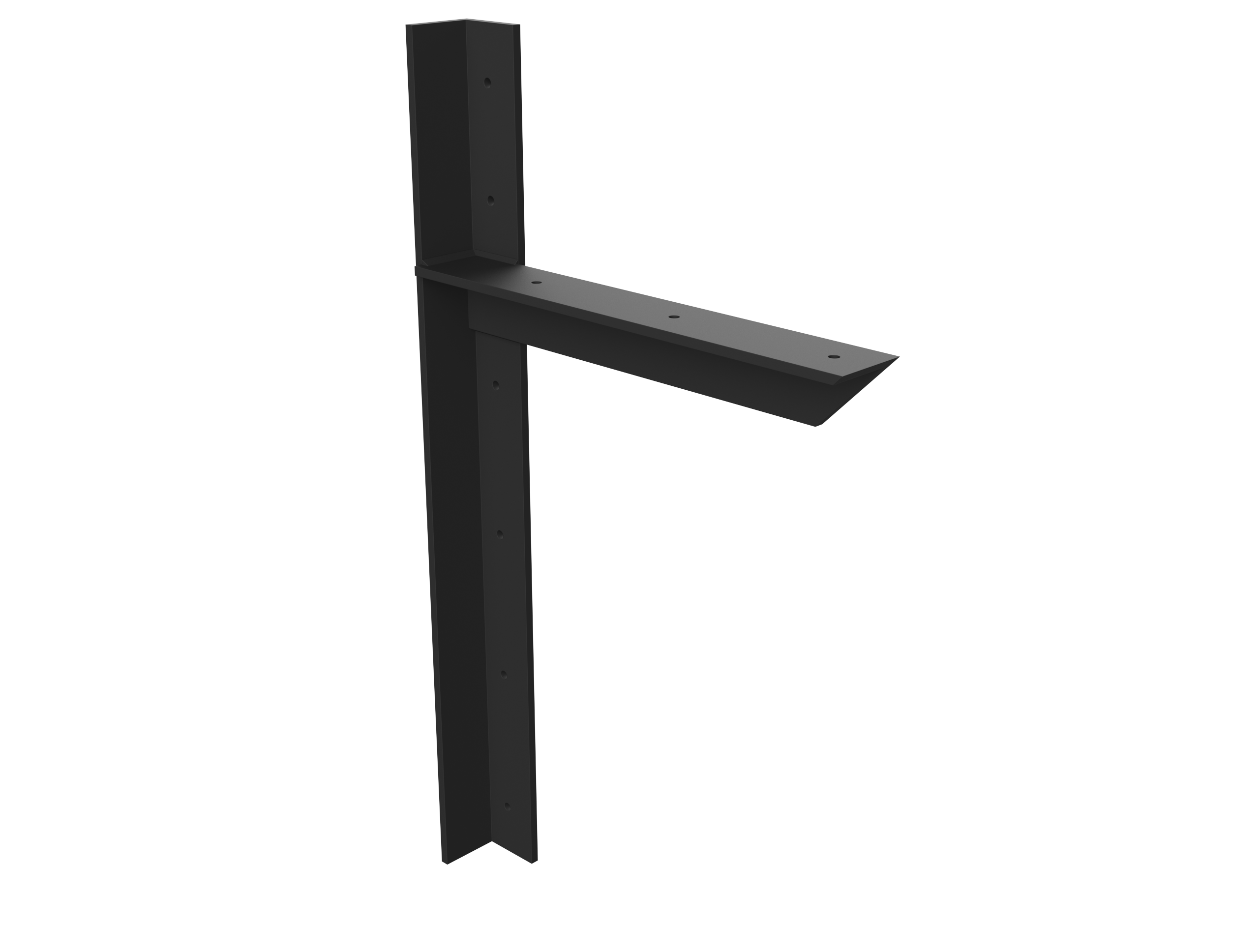 HD Hidden Floating Vanity Bracket - Iron Supports