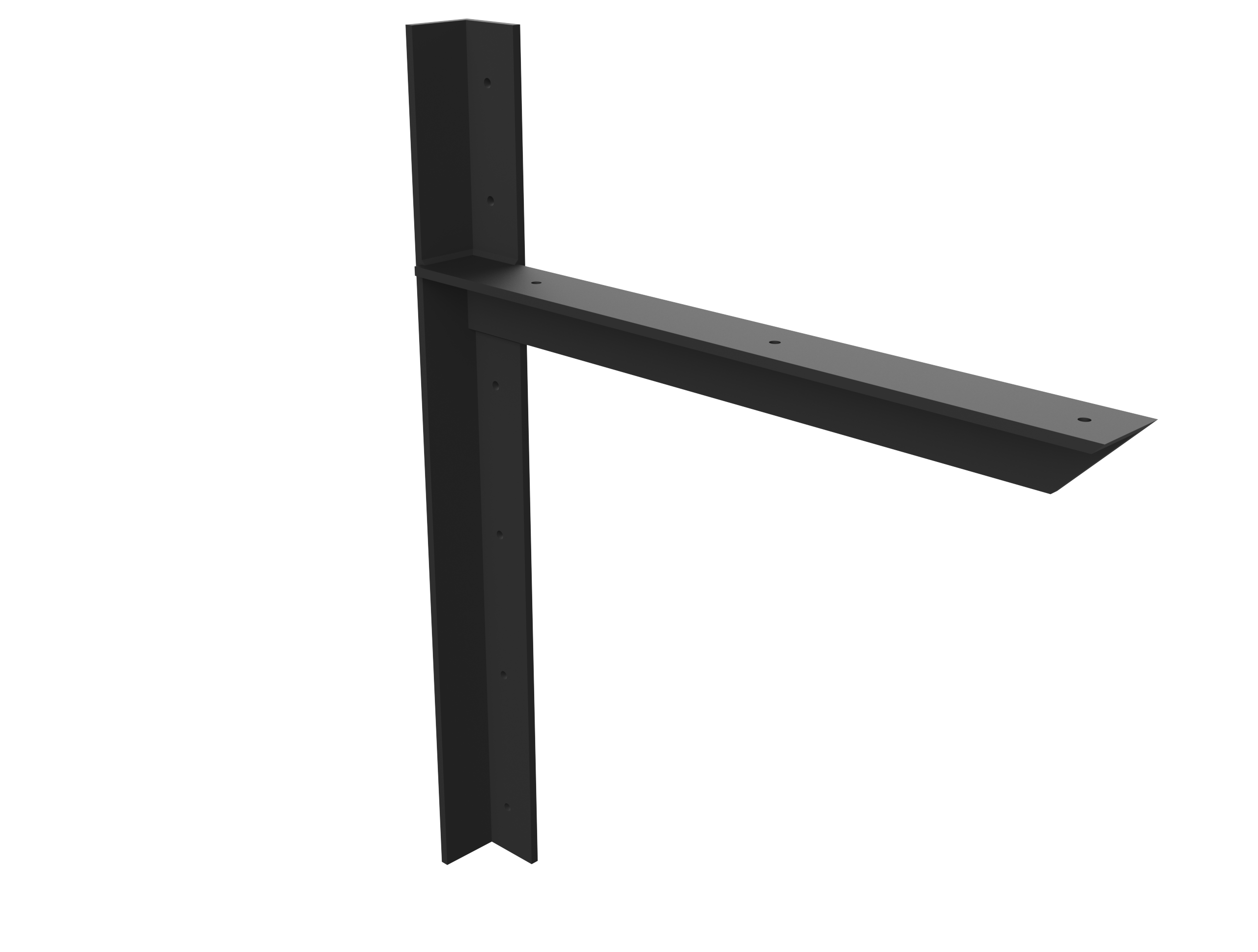 HD Hidden Floating Vanity Bracket - Iron Supports