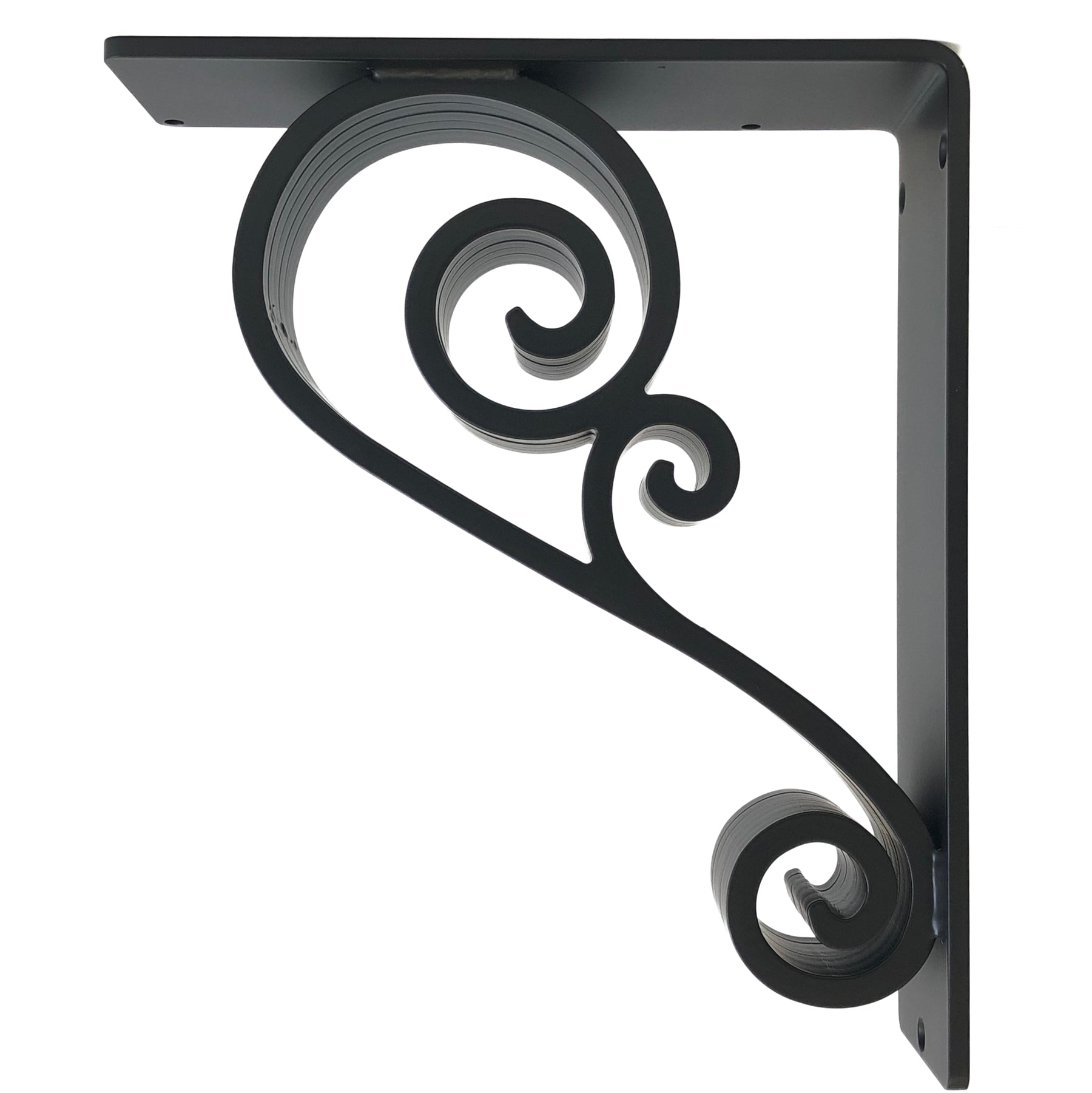 Classic Scroll Iron Corbel 3in Wide Countertop Support Bracket
