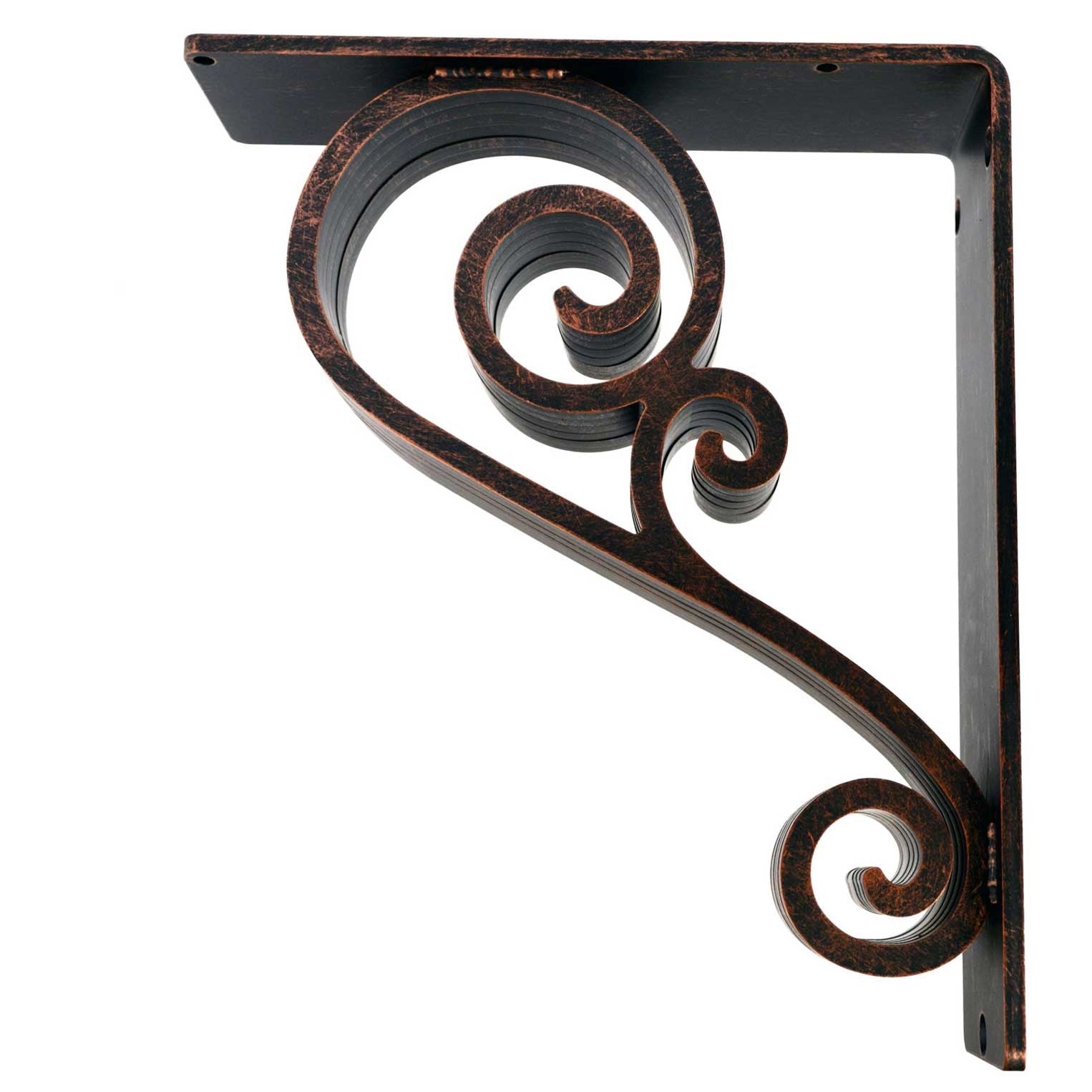 Classic Scroll Iron Corbel 3in Wide Countertop Support Bracket